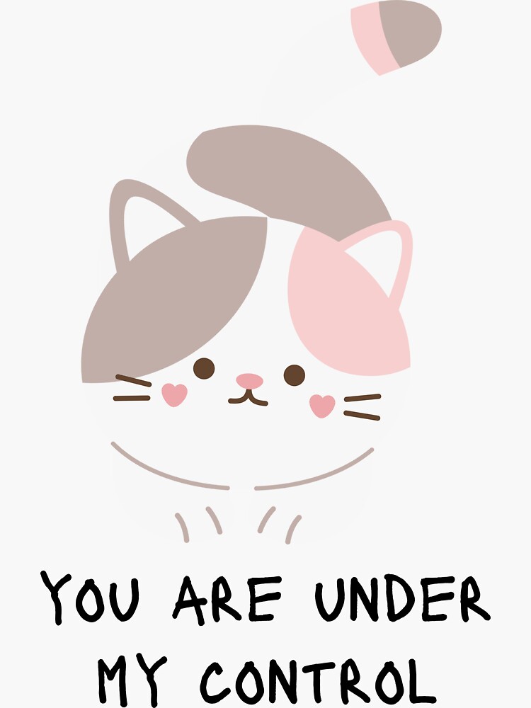 "You Are Under My Control Cat" Sticker for Sale by KittyKatDesign ...