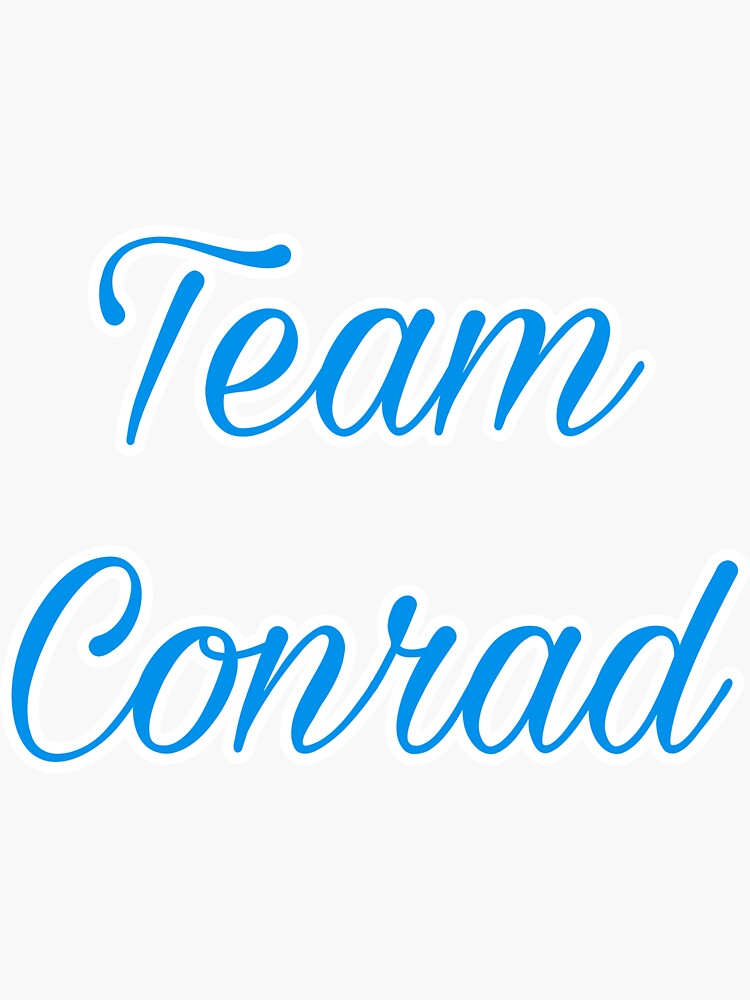 "Team Conrad" Sticker for Sale by SoftlyxRi | Redbubble