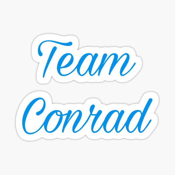 "Team Conrad" Sticker for Sale by SoftlyxRi | Redbubble