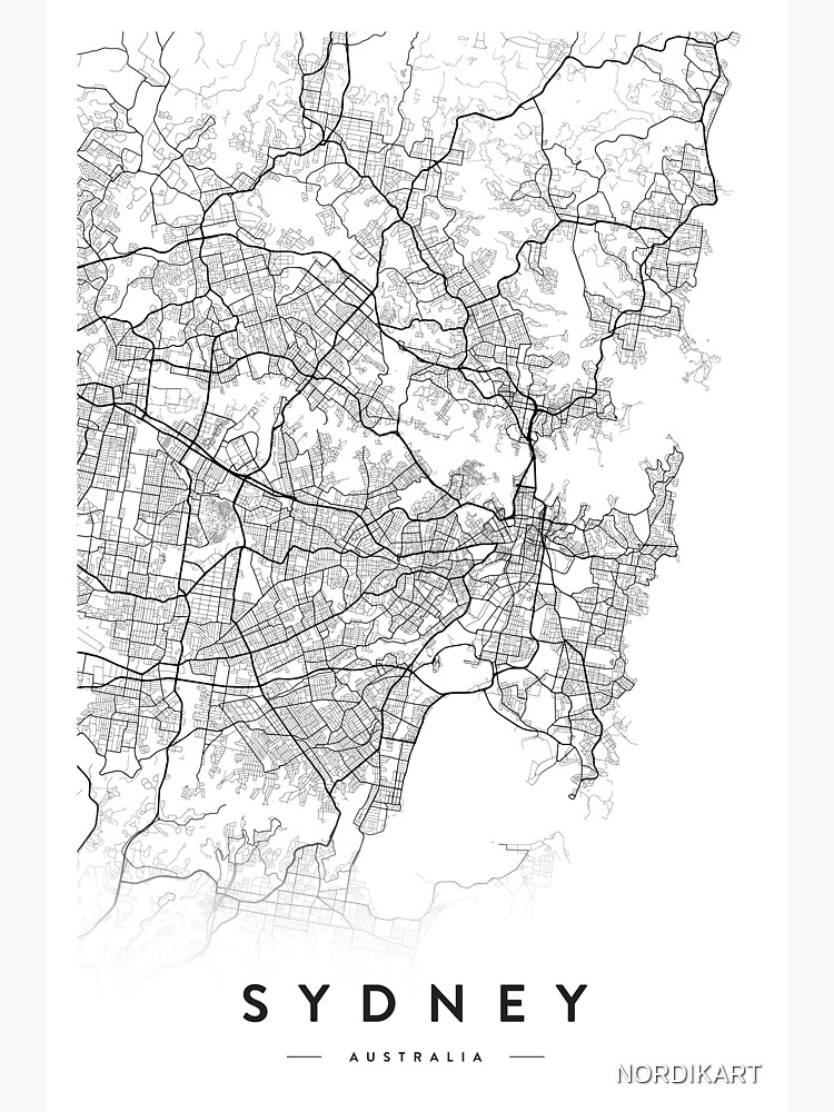 "Sydney Map" Poster for Sale by NORDIKART | Redbubble