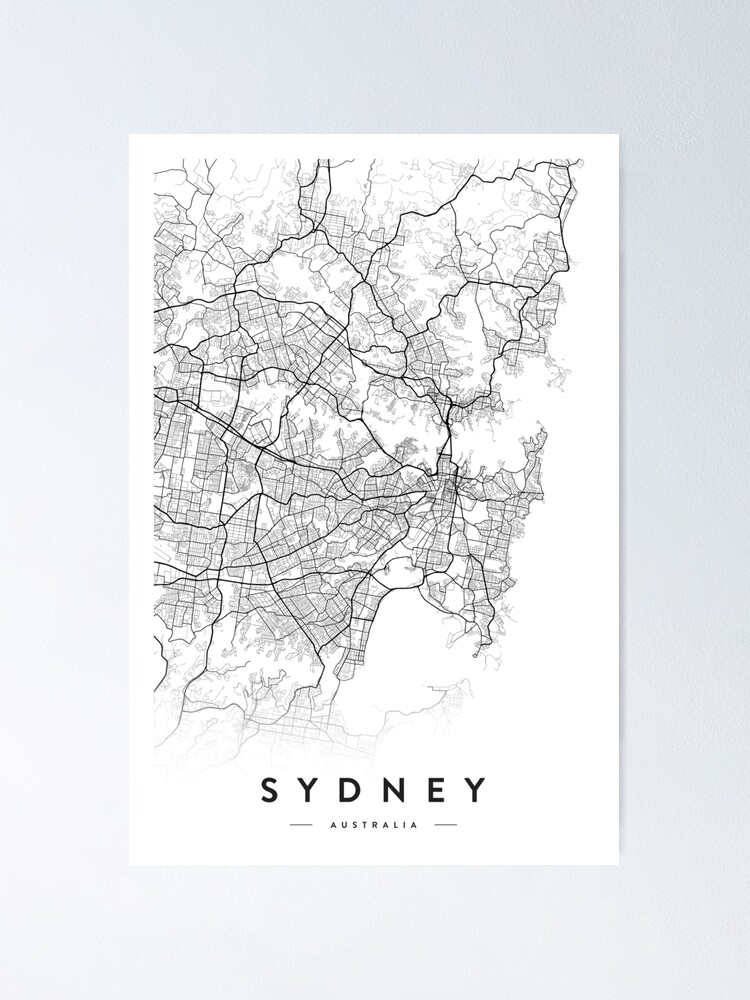 "Sydney Map" Poster for Sale by NORDIKART | Redbubble