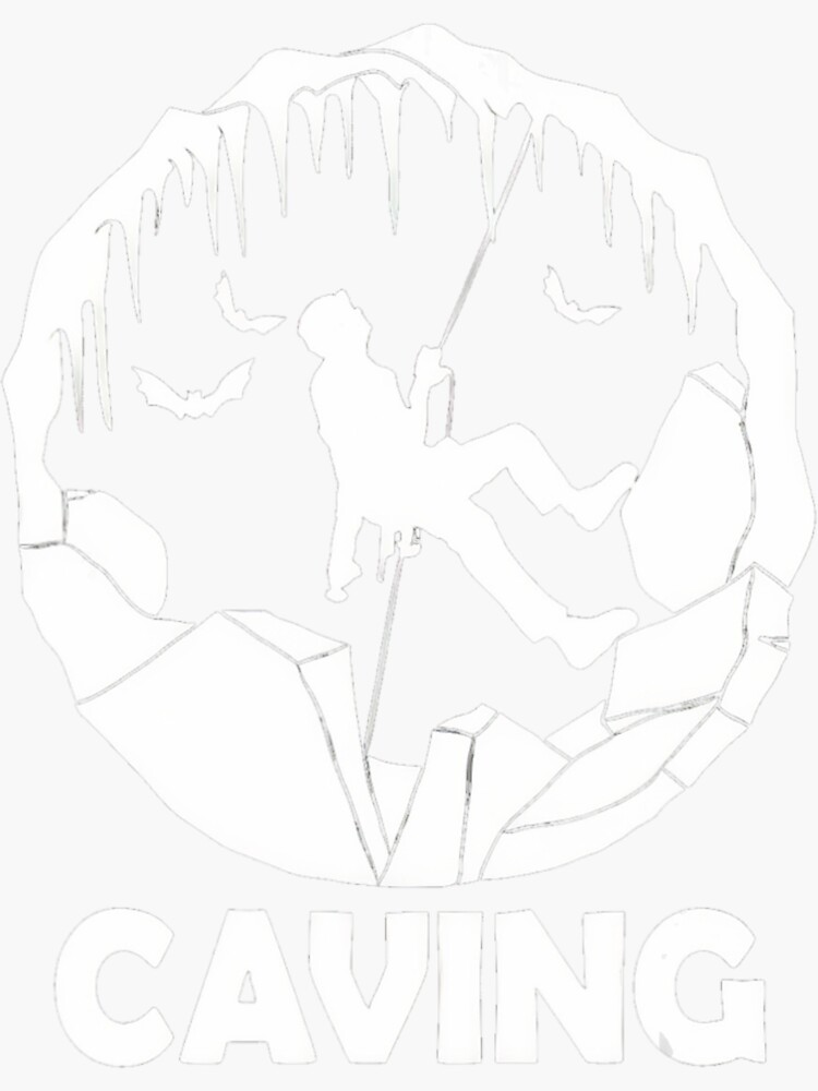 "Caving Exploring Hobby Explorer Cave Expert" Sticker for Sale by ...