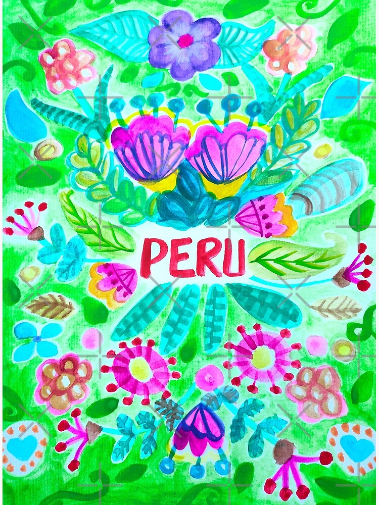 "Peru floral andes" Poster for Sale by ElCanerd | Redbubble