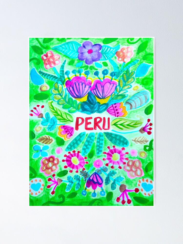 "Peru floral andes" Poster for Sale by ElCanerd | Redbubble