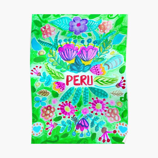 "Peru floral andes" Poster for Sale by ElCanerd | Redbubble