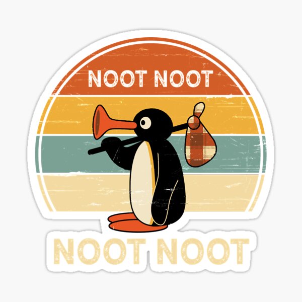 "Noot Noot Pingu Penguin Meme Gift" Sticker for Sale by Noraabrey ...
