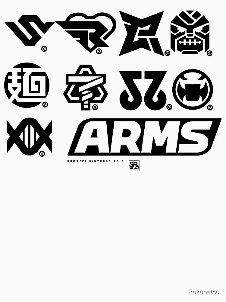 "[ARMS] Character Icons T-Shirt" T-shirt for Sale by Rukunetsu ...