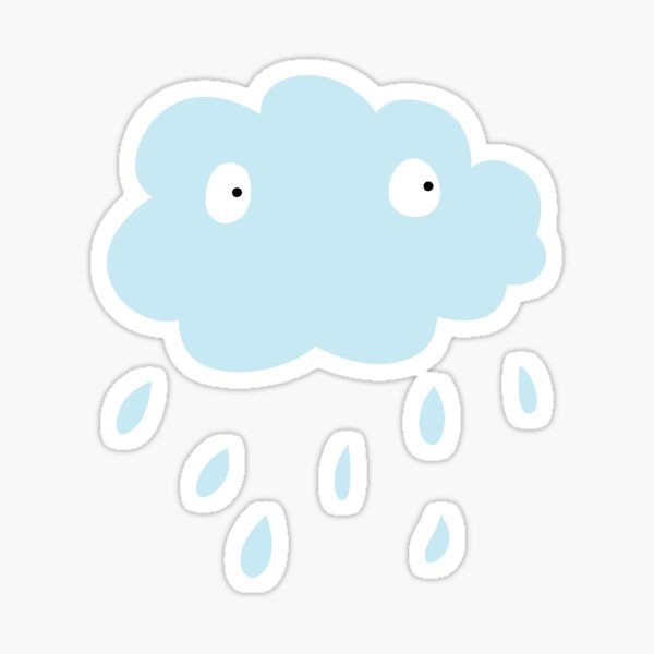 "Two Cute blue Cloud Rainy" Sticker for Sale by Weedvana | Redbubble