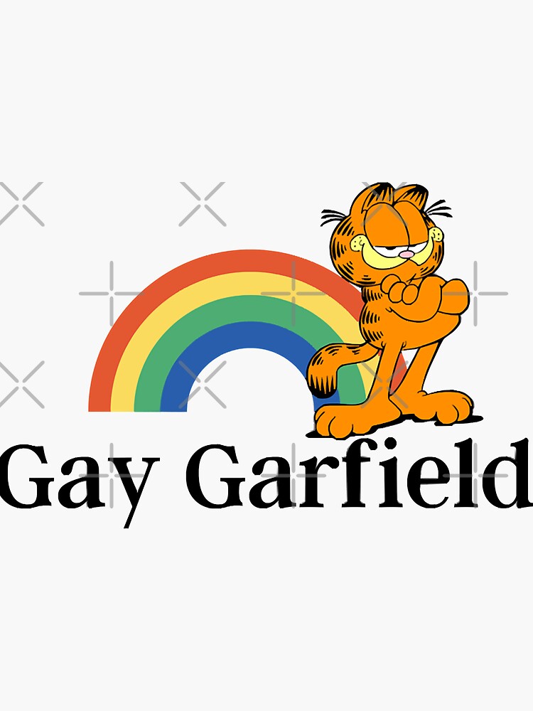"More Then Awesome Needed Gifts Make A Smile Gay Garfield Sticker ...