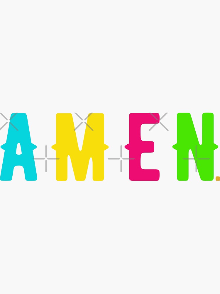 "Amen." Sticker for Sale by Holynight | Redbubble
