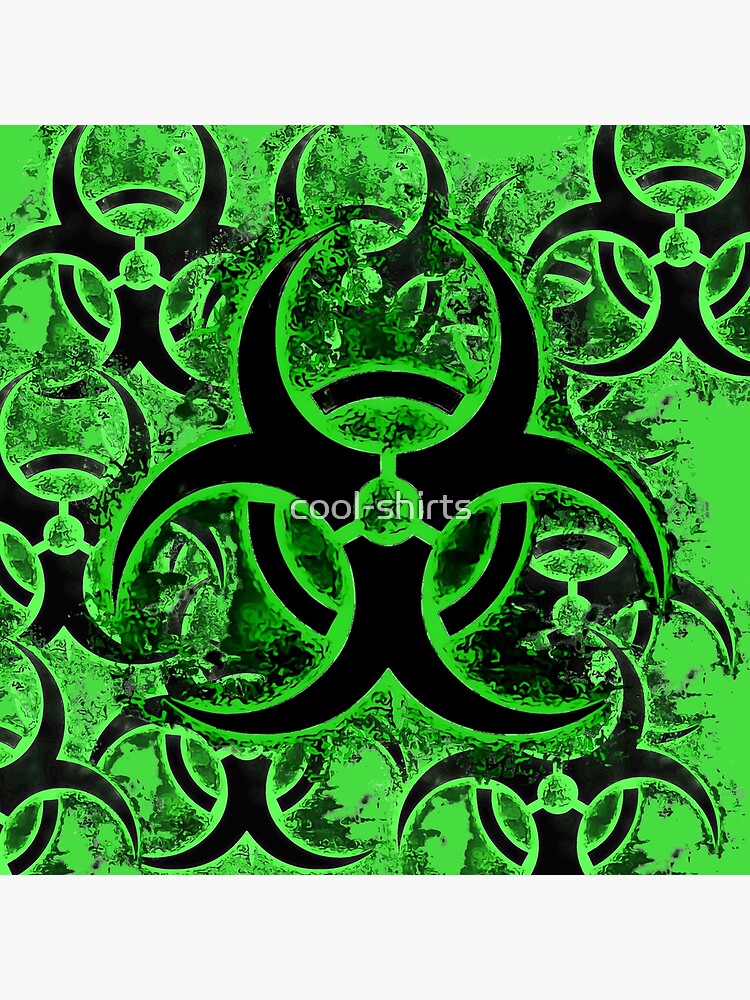"Biohazard warning pattern, bio waste sign, symbol" Poster for Sale by ...