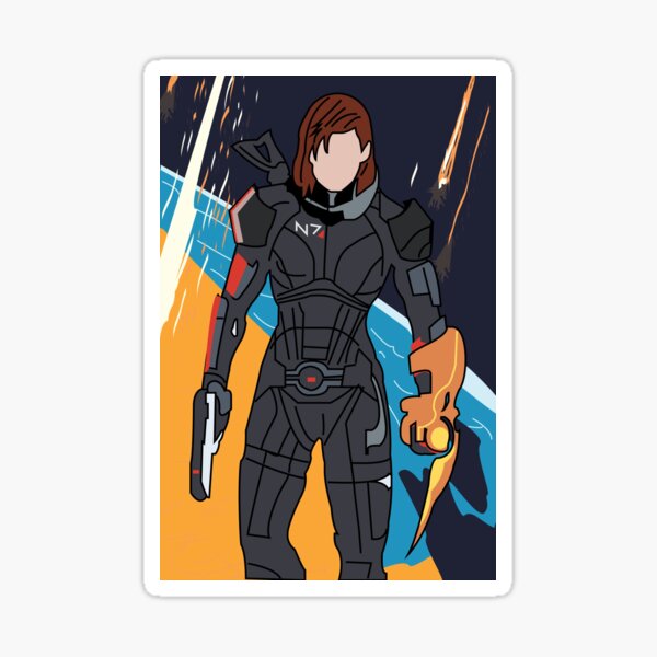 "Commander Shepard " Sticker for Sale by DaniVan | Redbubble