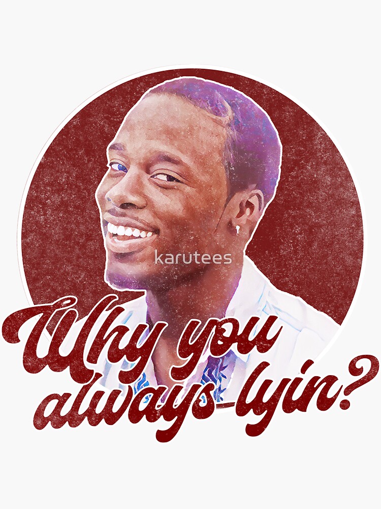"Why You Always Lyin" Sticker for Sale by karutees | Redbubble