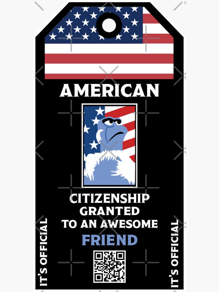 "Funny American Citizenship Girl - US Green Card Gifts - Citizenship ...