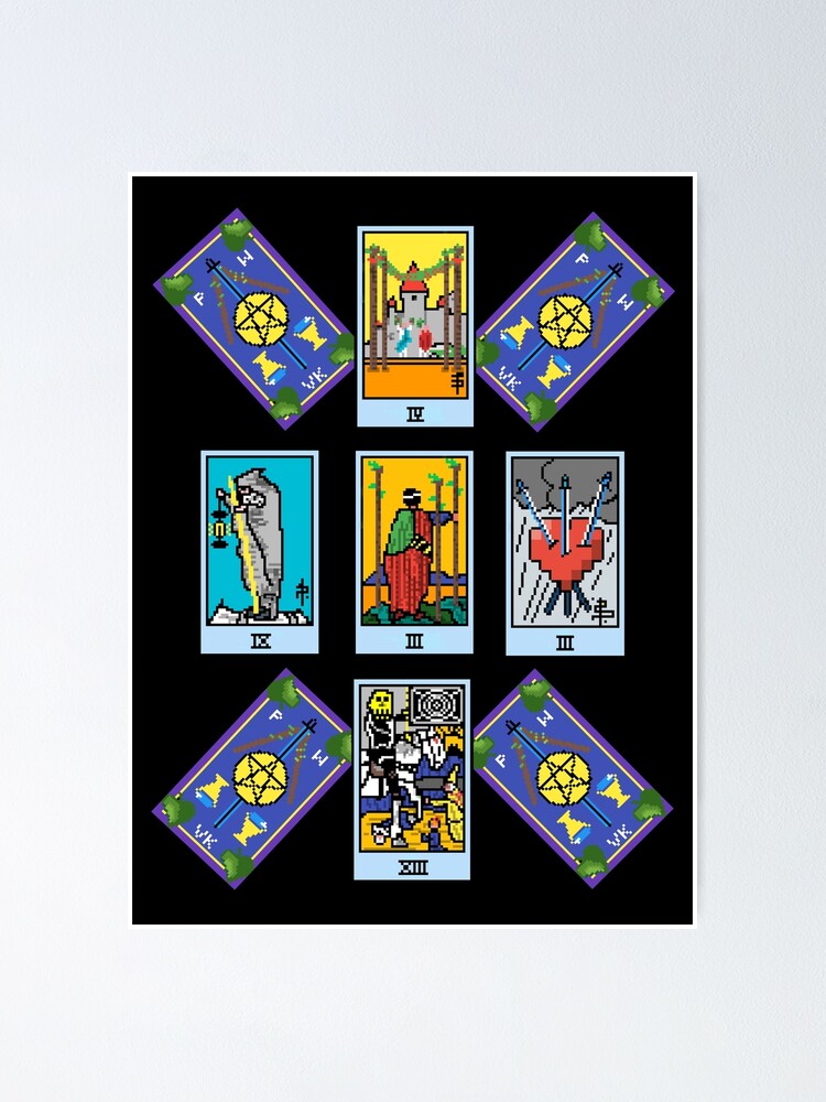 "Pixel Waite Tarot - Celtic Cross Spread 10 Design for T-shirts and ...