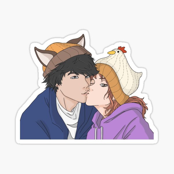 "Cute couple" Sticker for Sale by Jajak-Namoo | Redbubble