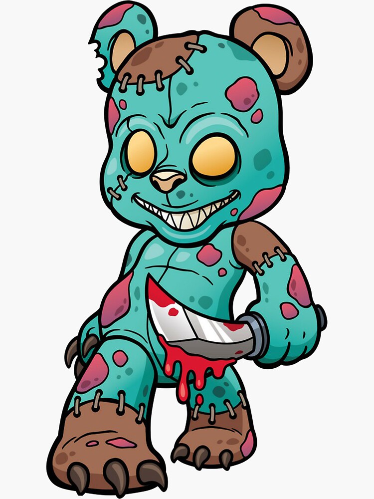 "Zombie Teddy Bear" Sticker for Sale by rambutdowo84 | Redbubble