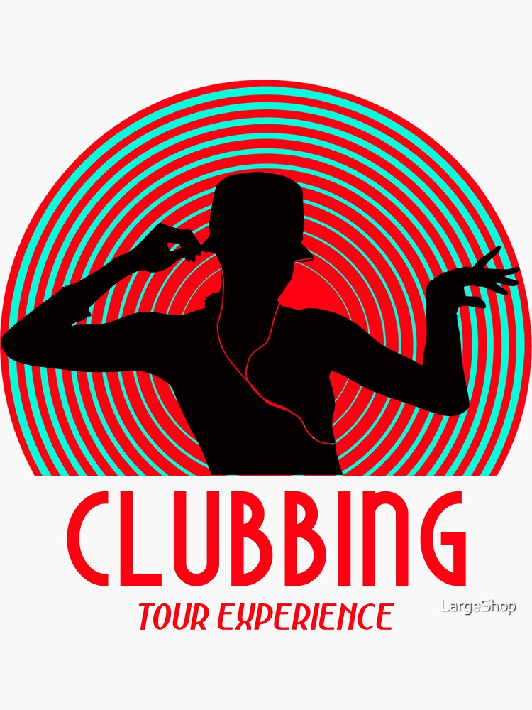 "CLUBBING TOUR EXPERIENCE Red Open Party Network " Sticker for Sale by ...