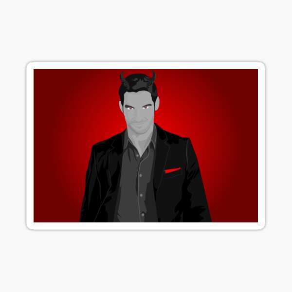 "Lucifer Morningstar Deadly Look" Sticker for Sale by shoppinghive ...