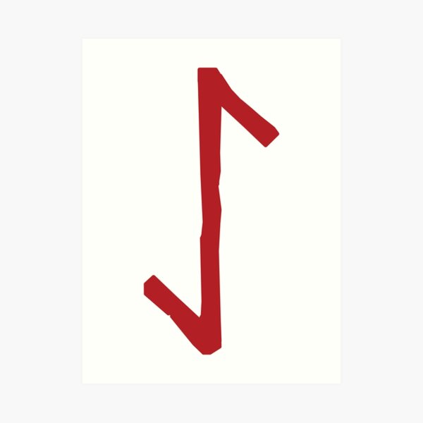 "Viking Rune - Eihwaz Elder Futhark Runic World Tree Symbol" Art Print ...