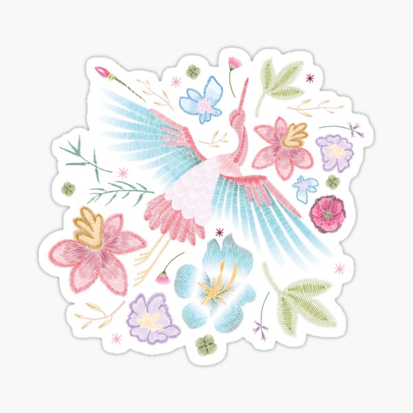 "crane bird" Sticker for Sale by dilaradogann | Redbubble