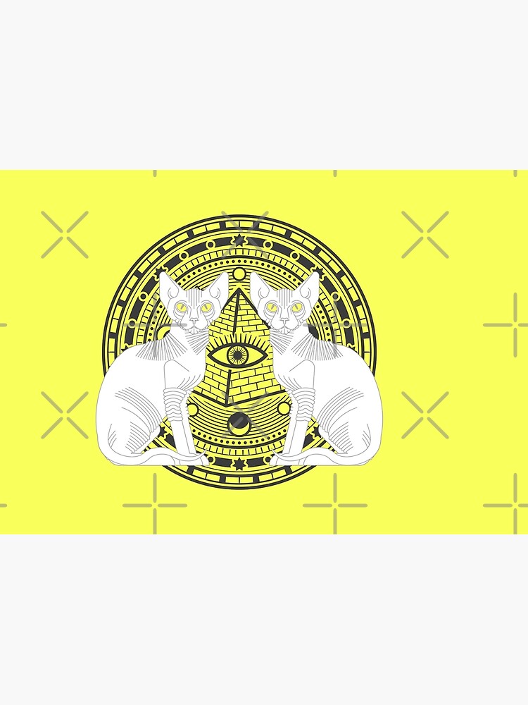 "Sphynx Pharaoh of Egypt and Pyramid Petx Cat Mat " Poster for Sale by ...