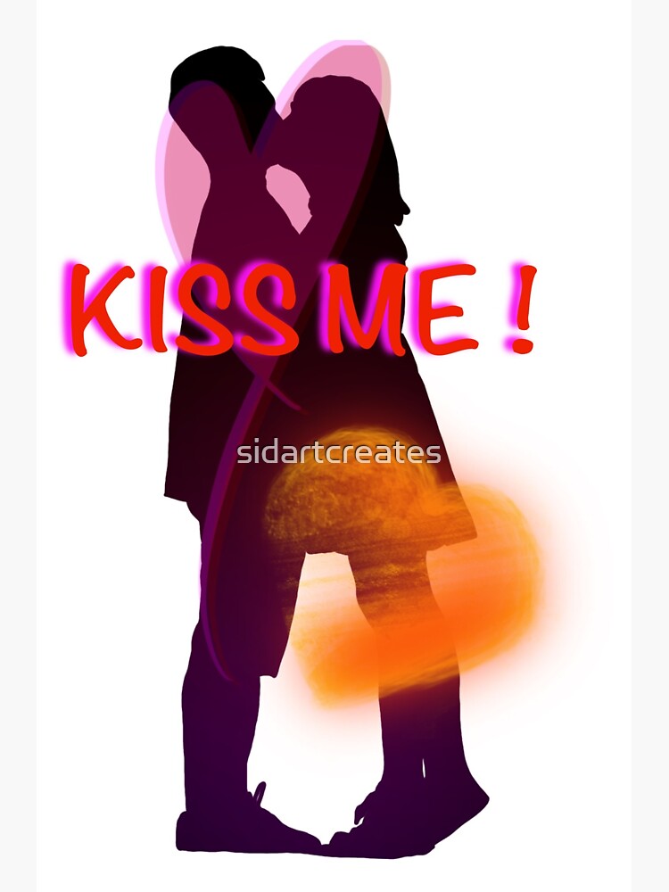 "Kiss Me 1" Sticker for Sale by sidartcreates | Redbubble