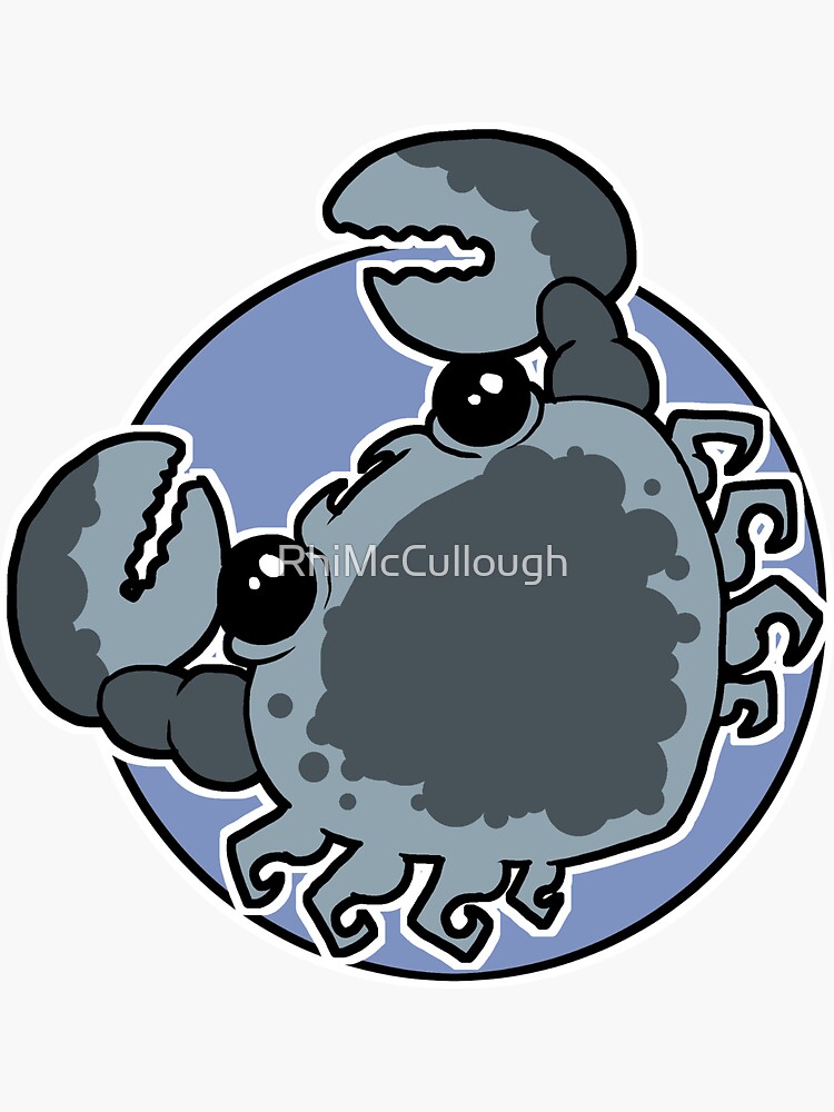 "Chibi Crab" Sticker by RhiMcCullough | Redbubble