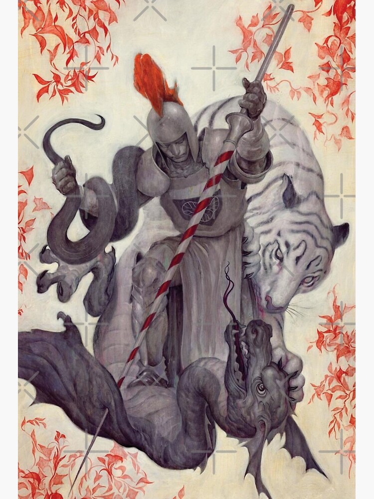 "James Jean Dragon and Tiger Fight" Sticker for Sale by Ellies-Shop ...