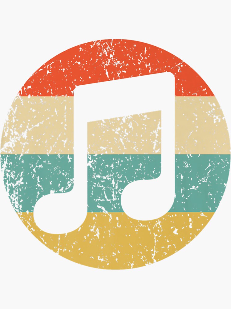 "Musician Shirt - Retro Musical Notes" Sticker for Sale by JonteHaiti ...