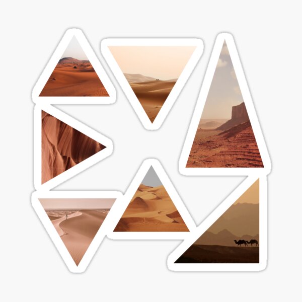 "Deserts in triangles, sticker pack" Sticker for Sale by beskrajem ...