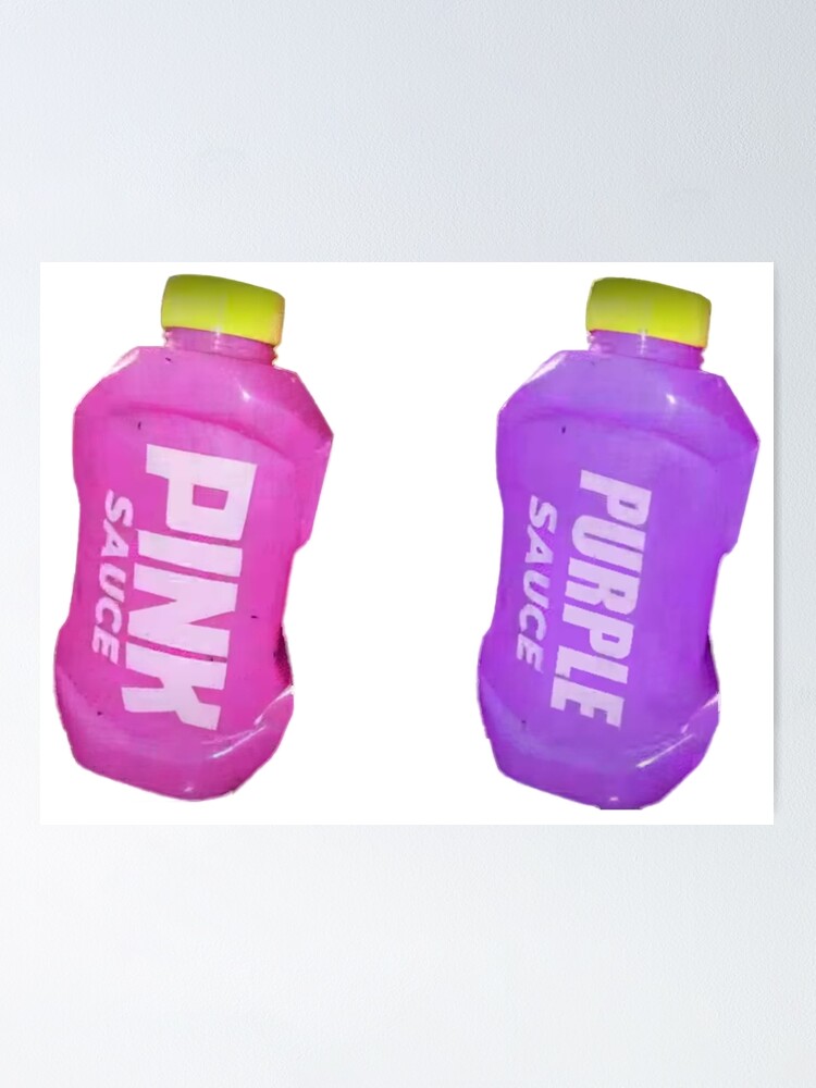 "pink and purple sauce bottles" Poster for Sale by Shop4Gamers | Redbubble