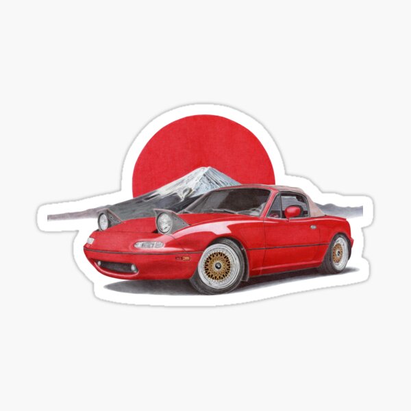 "Mazda Miata MX5." Sticker for Sale by Scherbatyuk | Redbubble