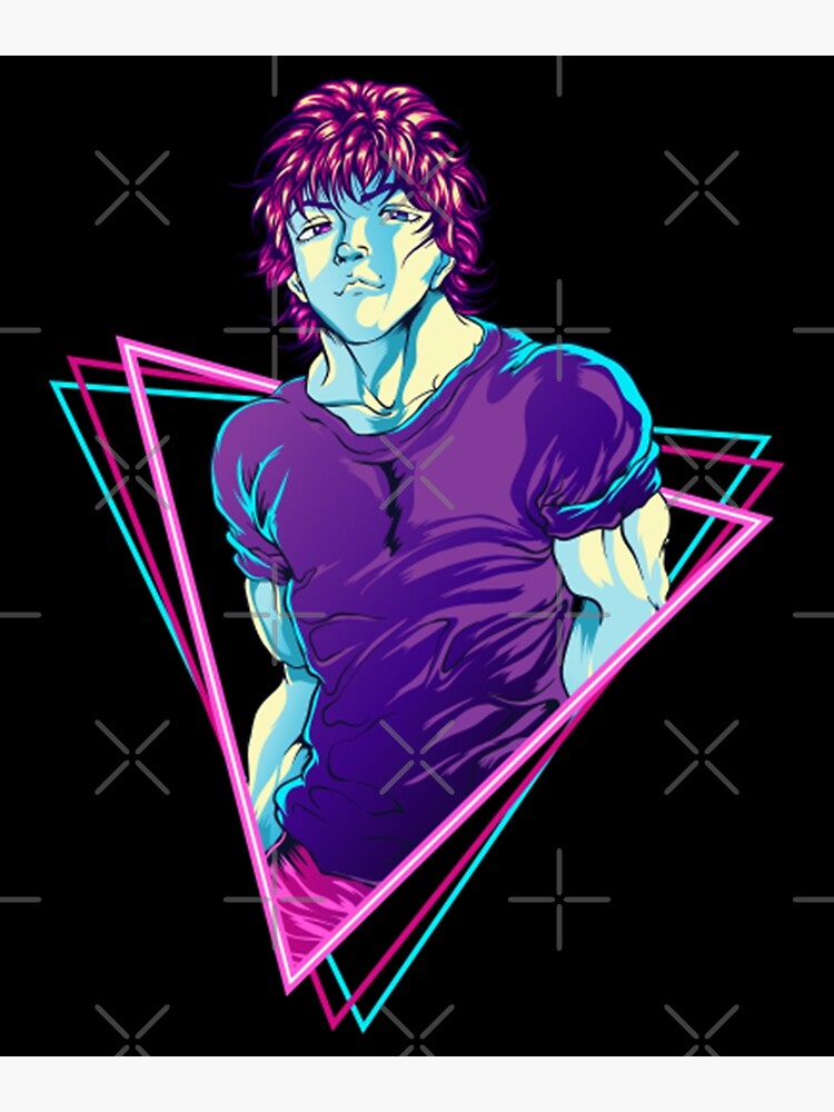 Póster Baki Grappler Hanma Retro Yujiro Hanma Manga Regalo De Manolesanda Redbubble