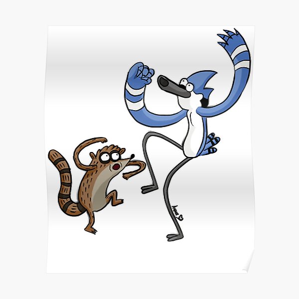 "Rigby And Mordecai" Poster for Sale by RobinaEngel | Redbubble