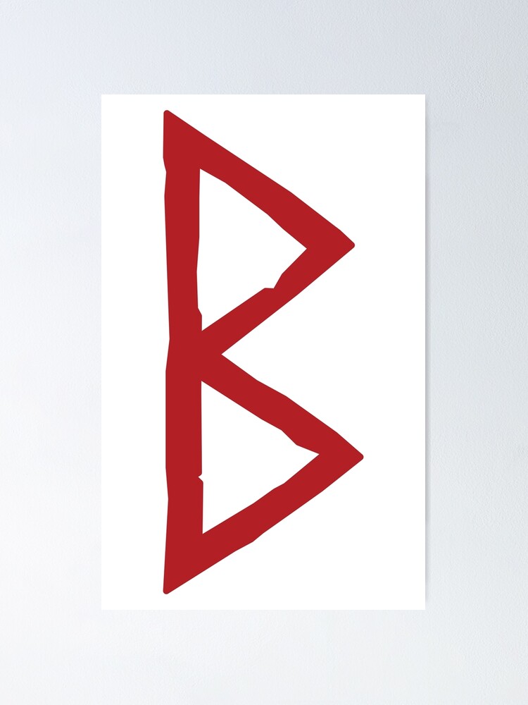 "Viking Rune - Berkano Elder Futhark Runic Birth Symbol" Poster for ...