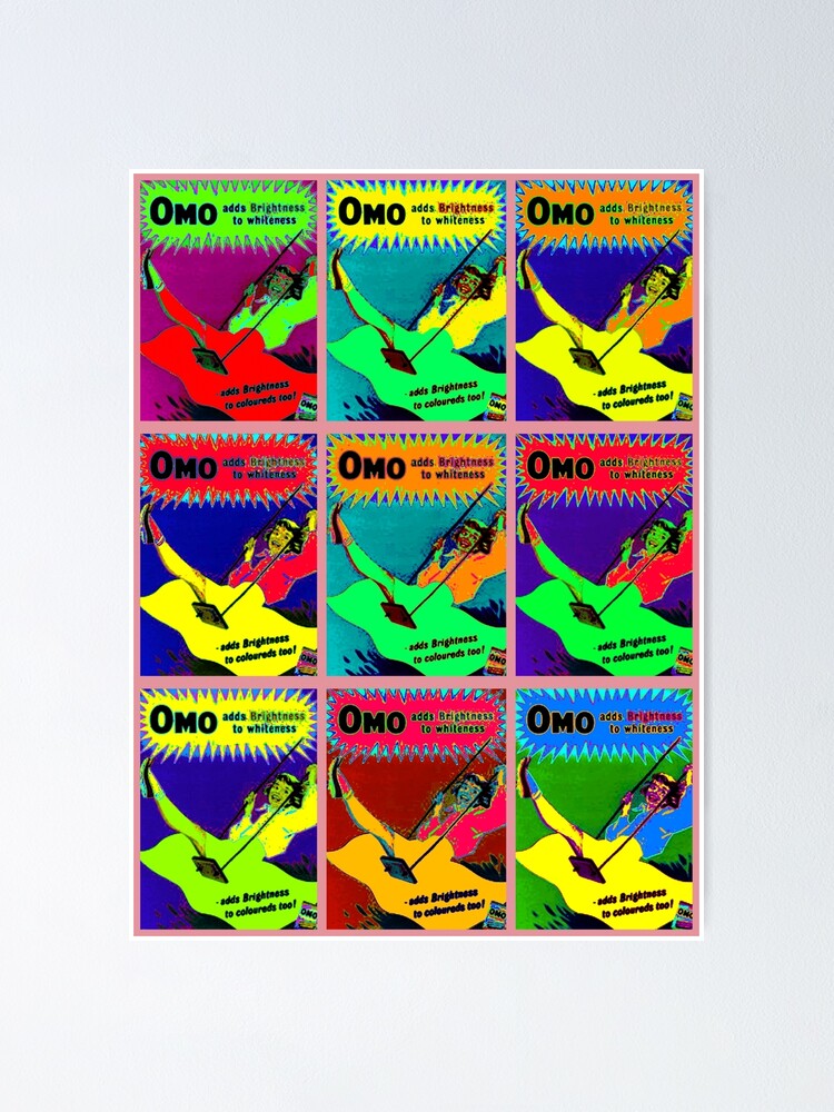 "OMO ANDY WARHOL WASHING POWDER ADVERT" Poster for Sale by mick560 ...