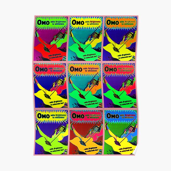 "OMO ANDY WARHOL WASHING POWDER ADVERT" Poster for Sale by mick560 ...