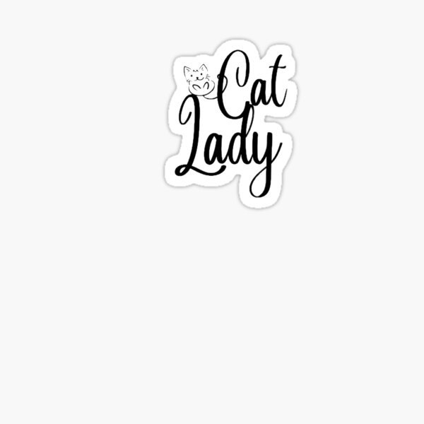 "Cat Lady" Sticker for Sale by assortedculture | Redbubble