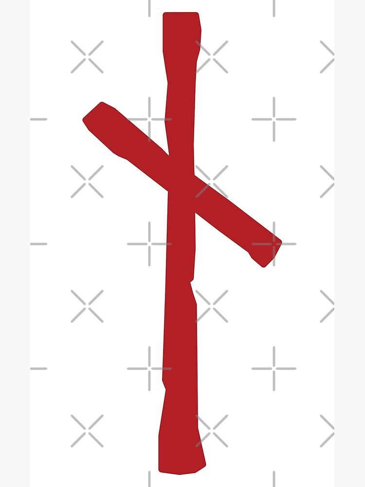 Lámina artística «Runa vikinga - Naudhiz Elder Futhark Símbolo de ...