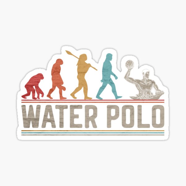 "Waterpolo Evolution Water Polo Funny Swimmer Water Ball" Sticker for ...