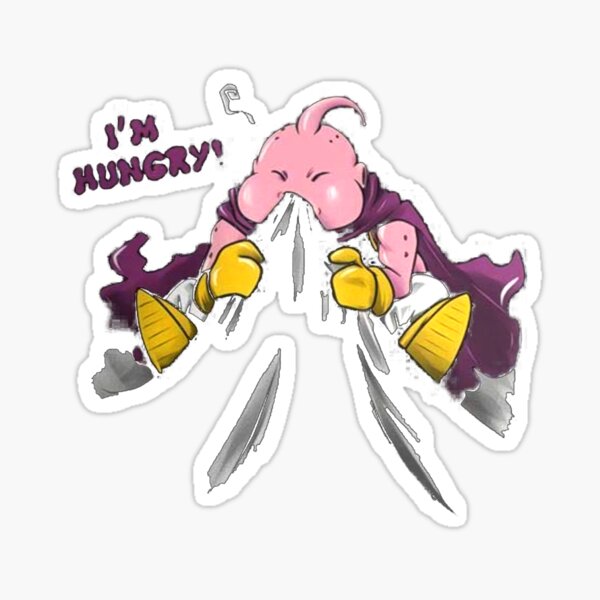 "Majin Buu hungry cute" Sticker for Sale by EleanorMaier | Redbubble