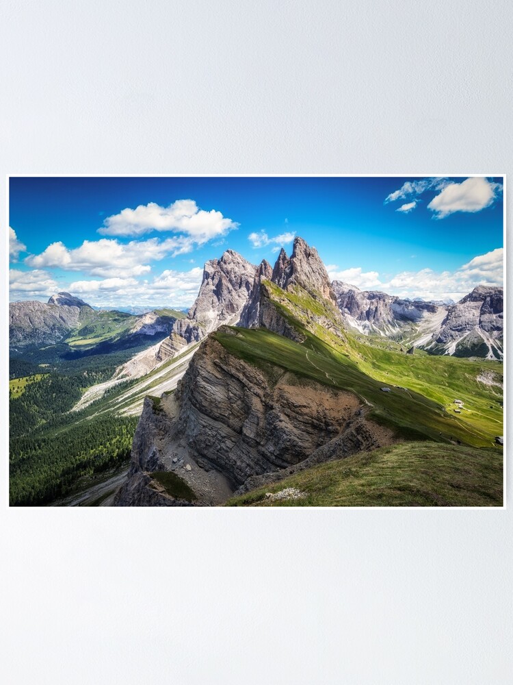 "Seceda mountain peaks " Poster for Sale by aaronchoi | Redbubble