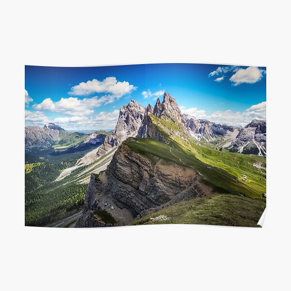 "Seceda mountain peaks " Poster for Sale by aaronchoi | Redbubble