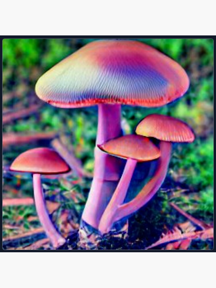 "hallucin mushroom" Sticker for Sale by jarzol | Redbubble