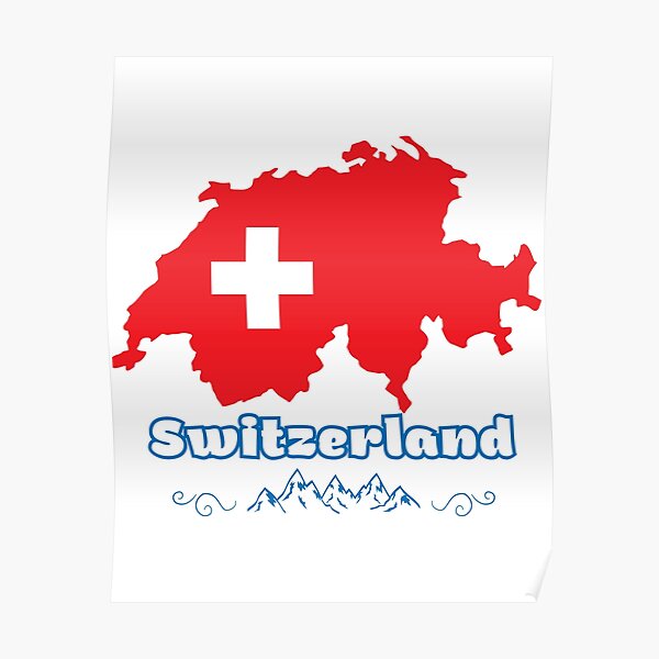 "Switzerland map " Poster for Sale by TAOR | Redbubble