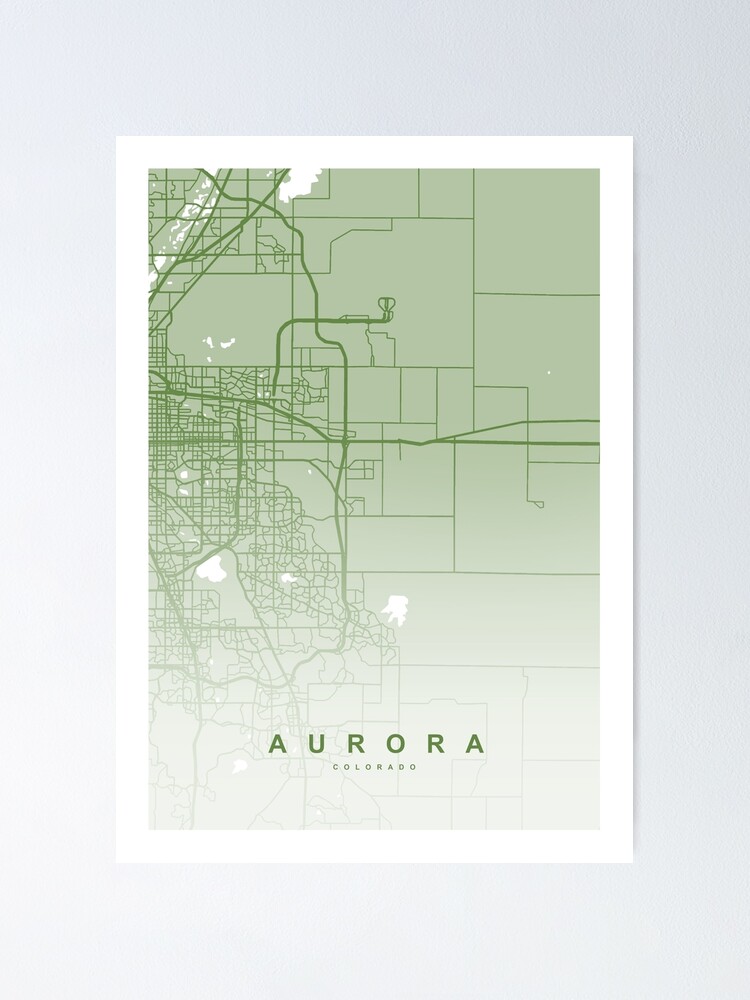 "Aurora Map Art" Poster for Sale by artymaps | Redbubble