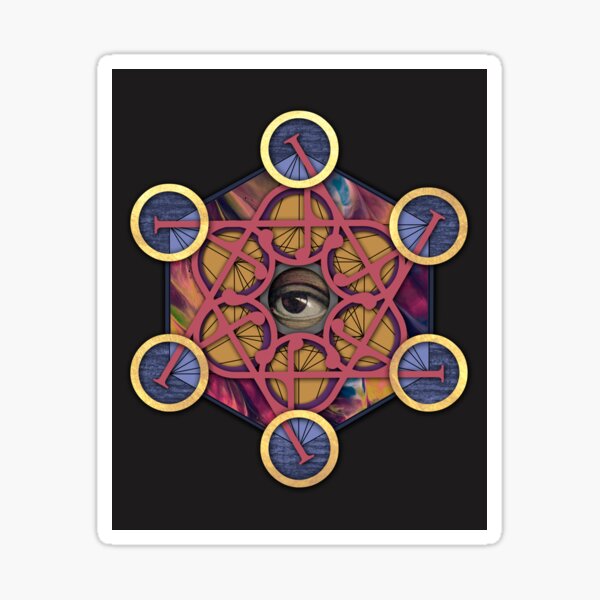 "METATRON'S CUBE" Sticker for Sale by GloriaSanchez | Redbubble