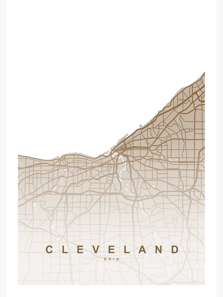 "Cleveland Map Art" Poster for Sale by artymaps | Redbubble