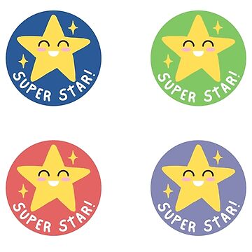 "Super star Reward for students Pack of 8" Sticker for Sale by ...